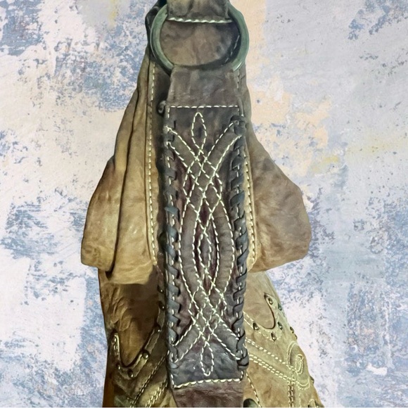 Junior Drake | Bags | Vintage Junior Drake Tan Leather Studded Hobo Bag ...